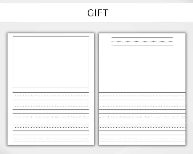 Handwriting Paper Printable. Kids Lined Paper. Practice Writing Paper ...