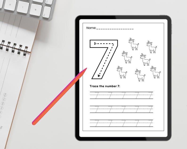 Number Tracing Worksheets. Printable Traceable Numbers. Preschool ...