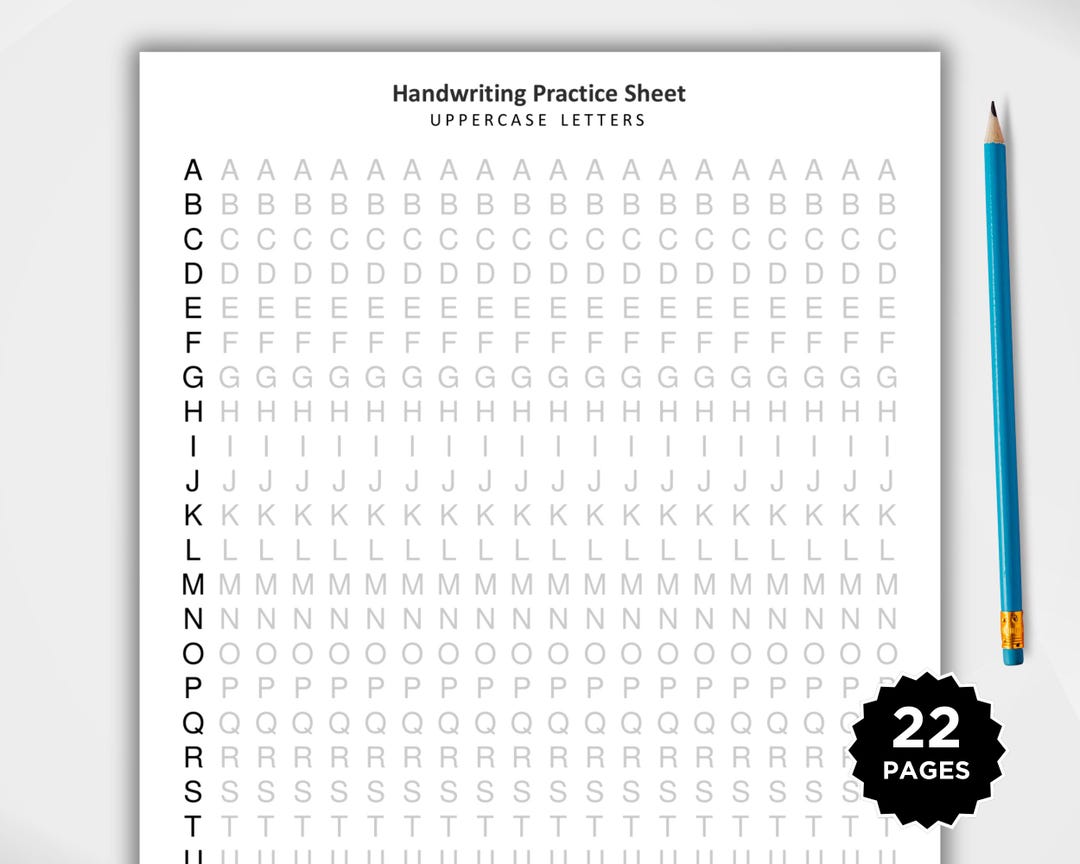 Handwriting Practice Sheets. Alphabet Writing Practice. ABC Letter ...