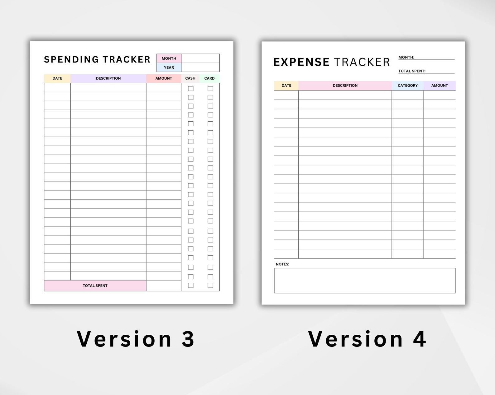 PRINTABLE Expense Tracker. Monthly Budget Planner. Financial Planner ...