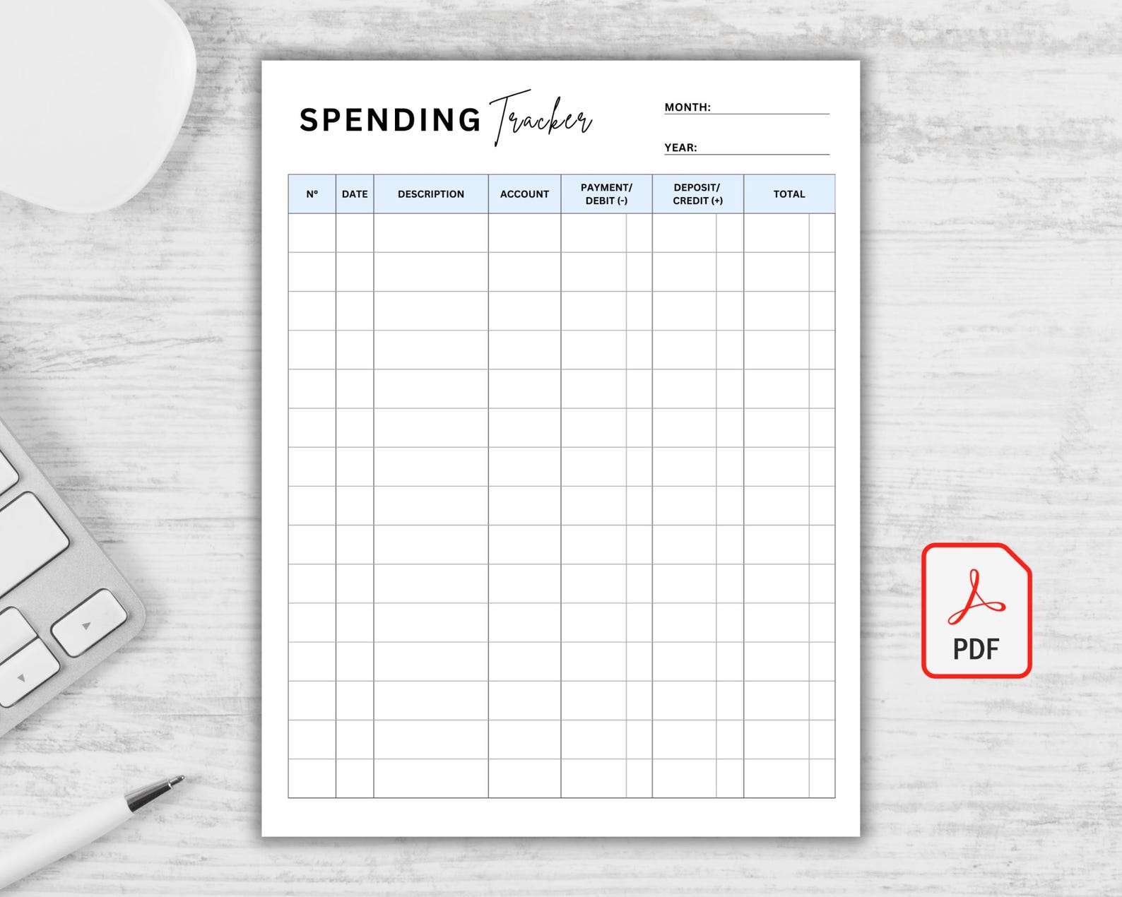 Spending Tracker. Expense Tracker. Printable Spending Log. Finance ...
