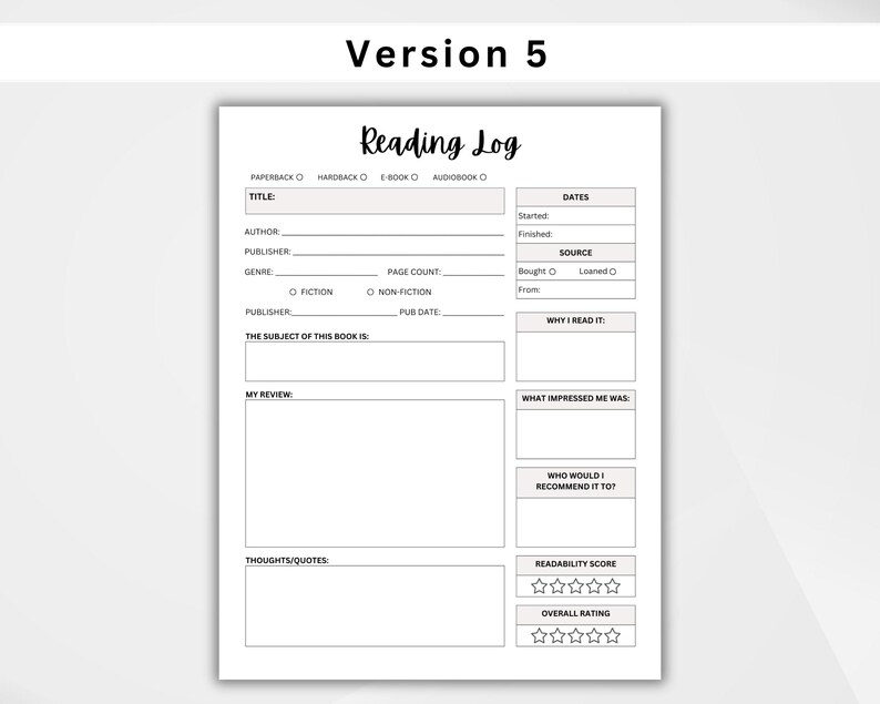 Reading Log Printable, Book Tracker, Books to Read & Books I've Read ...