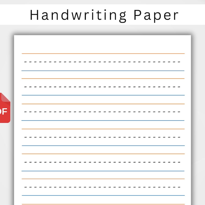 Free Handwriting Paper - Etsy