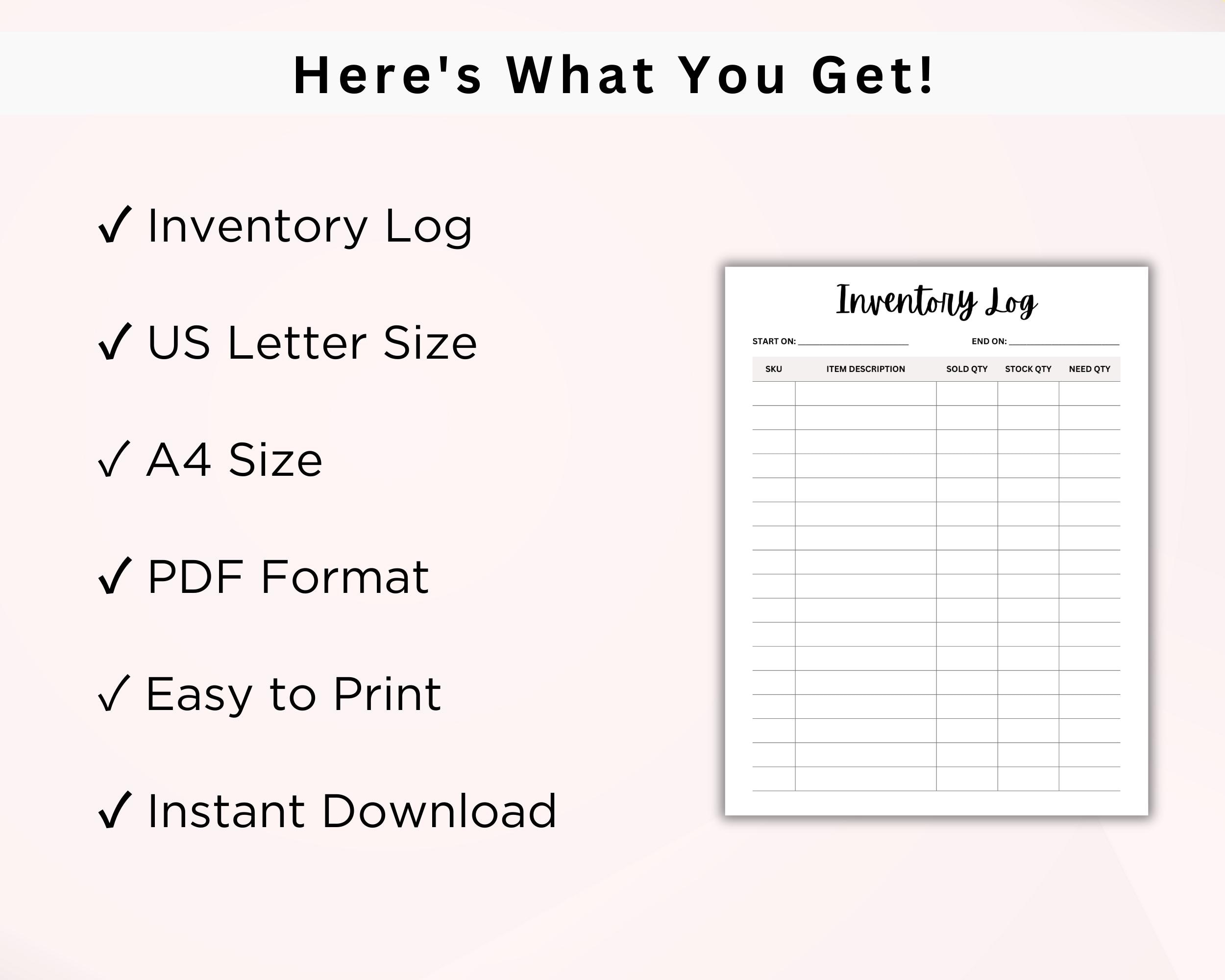 5 Inventory Tracker Bundle. Business Product Inventory List. Inventory ...