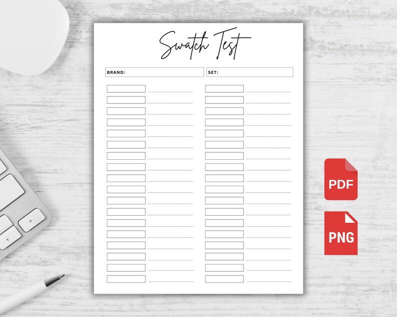 Swatch Test PRINTABLE. Color Test. Color Swatch. Marker Set. Marker ...