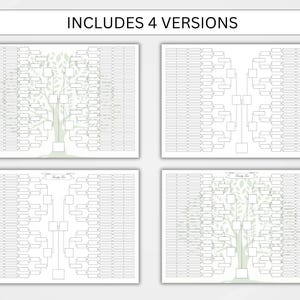 8 Generation Family Tree Chart. Printable Family Tree Templates ...