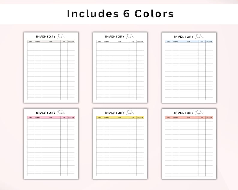 Printable Inventory Tracker | Small Business Product Organizer | PDF ...