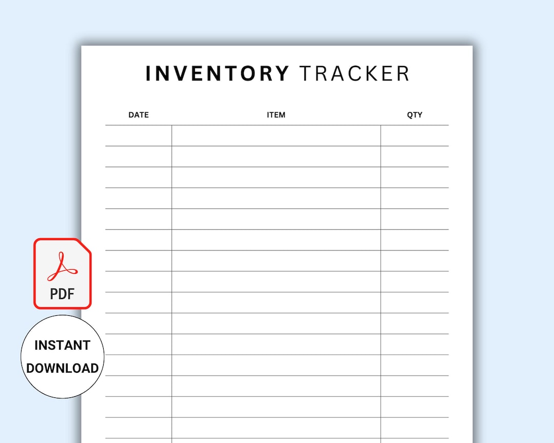 Printable Inventory Organizer. Inventory Management Form. Inventory ...