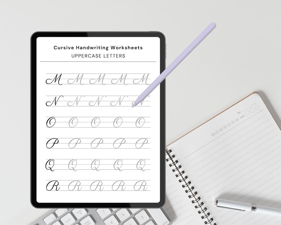 Cursive Handwriting Worksheets. Printable Cursive Worksheets. Uppercase ...