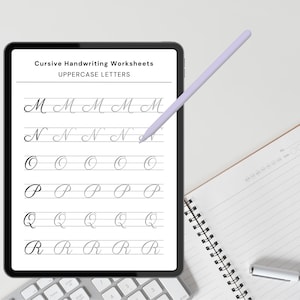 Cursive Handwriting Worksheets. Printable Cursive Worksheets. Uppercase ...