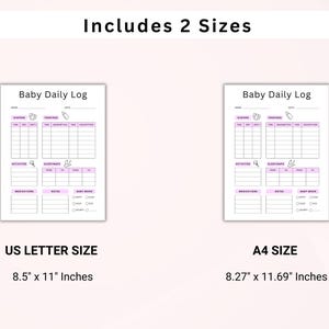 Baby Daily Log. Infant Daily Log. Newborn Baby Tracker. Baby Feeding ...