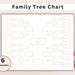 Family Tree Chart - 6 Generations. Printable Family Tree Template ...