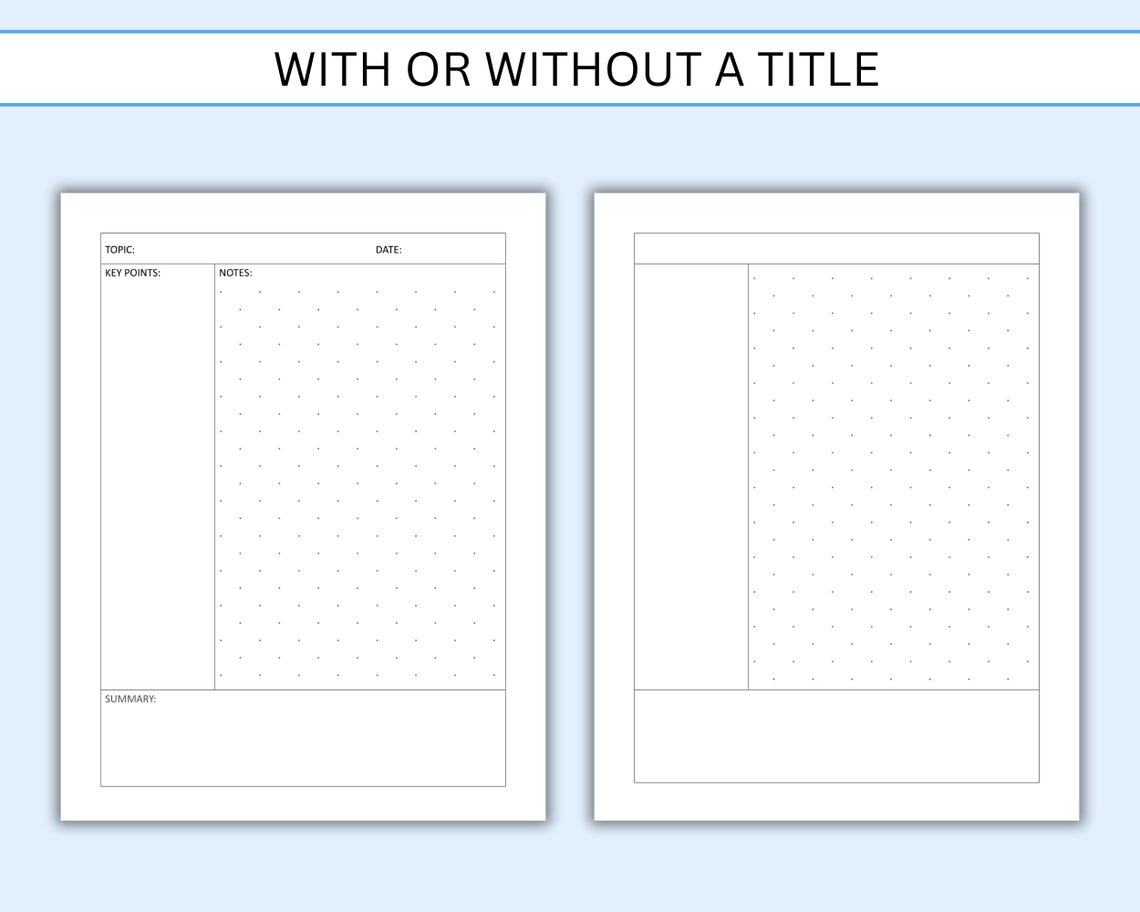 Printable Cornell Notes Paper. Cornell Notes Taking. Cornell Notes ...