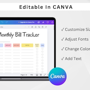 Printable Bill Payment Checklist Tracker. Bill Pay Organizer. Bill ...