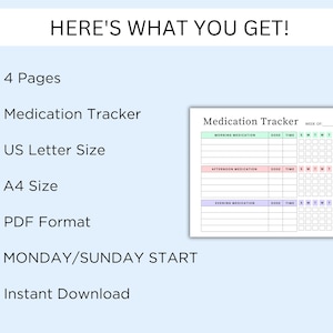 Medication Tracker. Medication Chart. Medication Log. Supplements ...