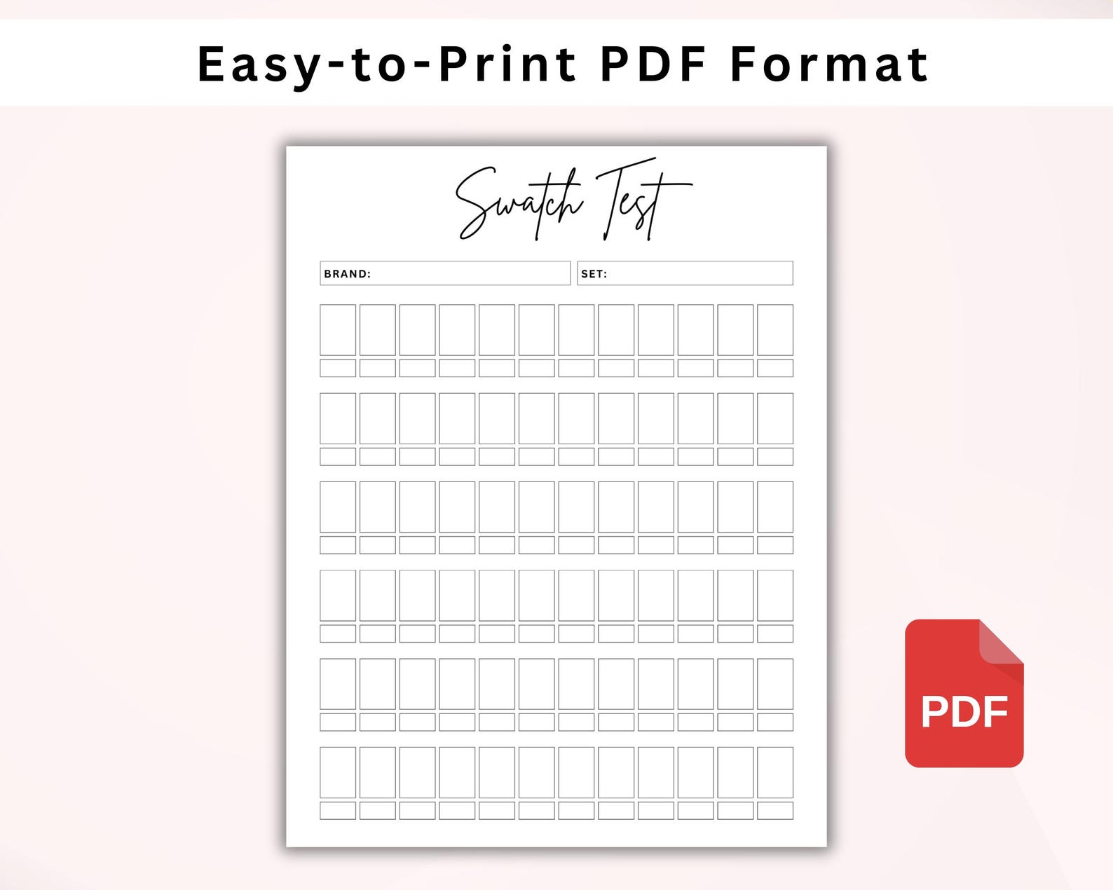 Swatch Test PRINTABLE. Color Test. Color Swatch. Marker Set. Marker ...