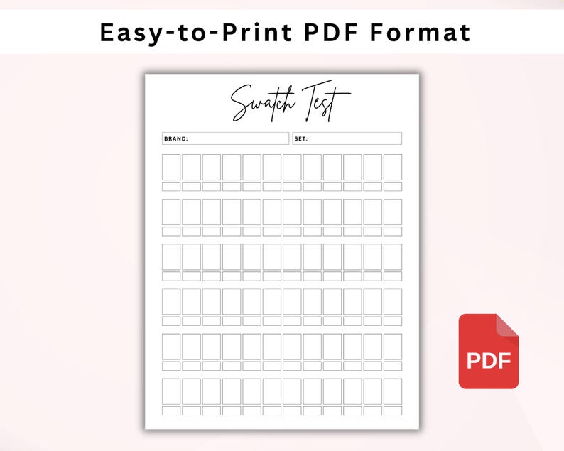 Swatch Test PRINTABLE. Color Test. Color Swatch. Marker Set. Marker ...