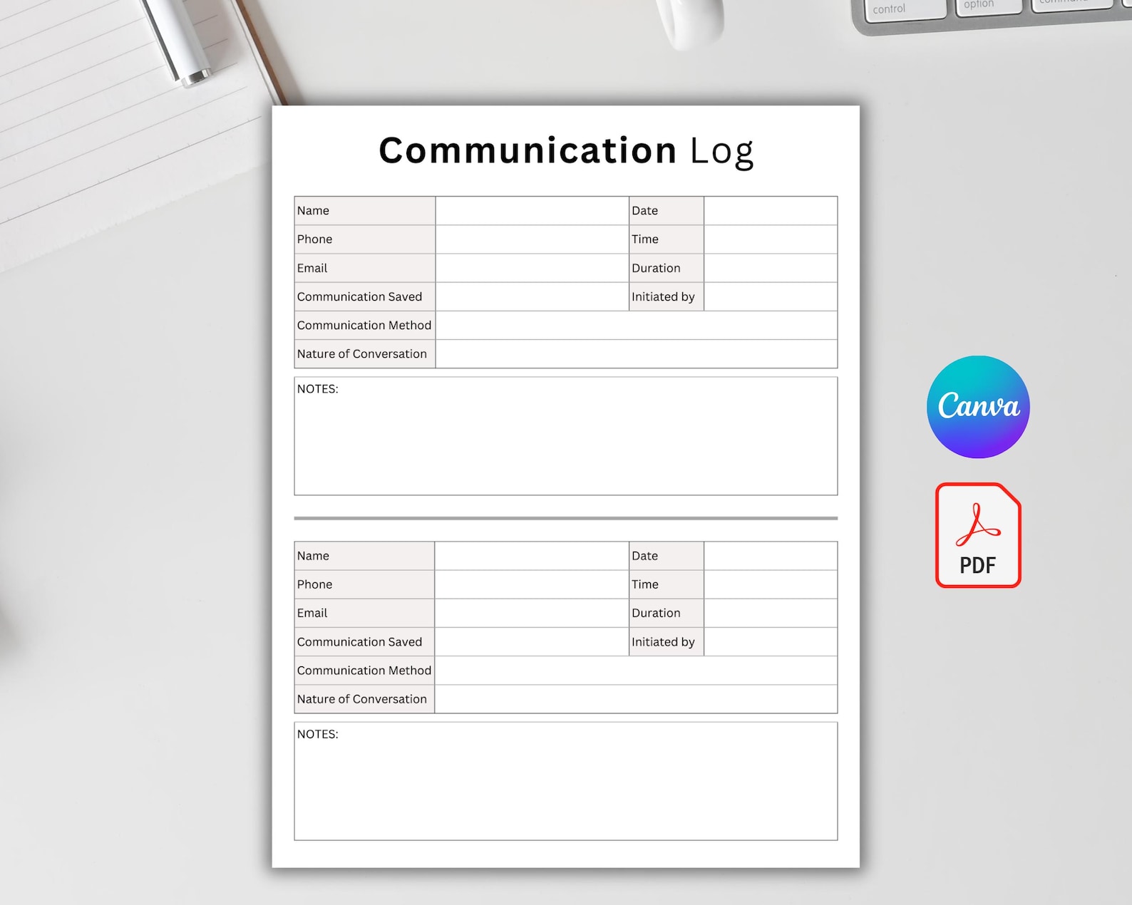 Printable Communication Log. Call Log Template. Parent Communication ...