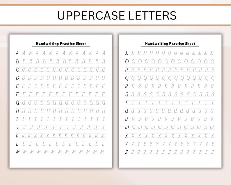 Printable Print Handwriting Worksheets. Uppercase, Lowercase Alphabet ...