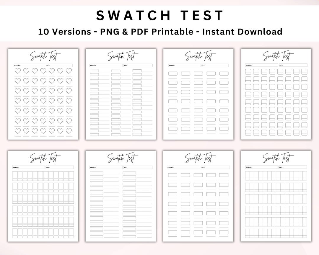 Swatch Test PRINTABLE. Color Test. Color Swatch. Marker Set. Marker ...