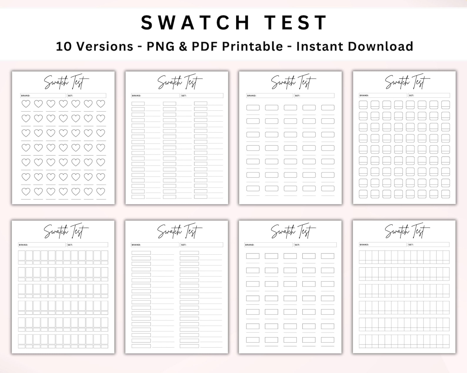 Swatch Test PRINTABLE. Color Test. Color Swatch. Marker Set. Marker ...