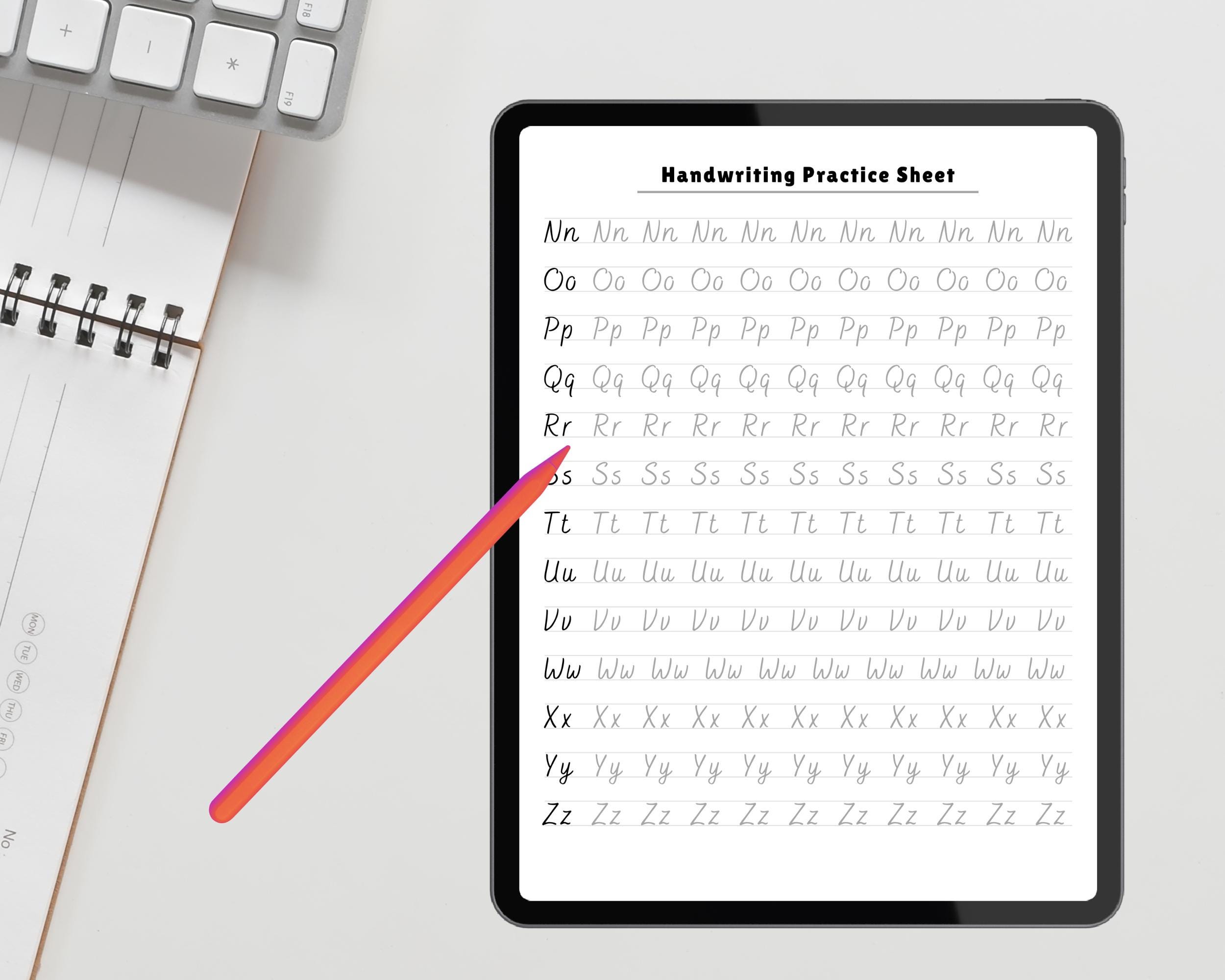 Printable Print Handwriting Worksheets. Uppercase, Lowercase Alphabet ...