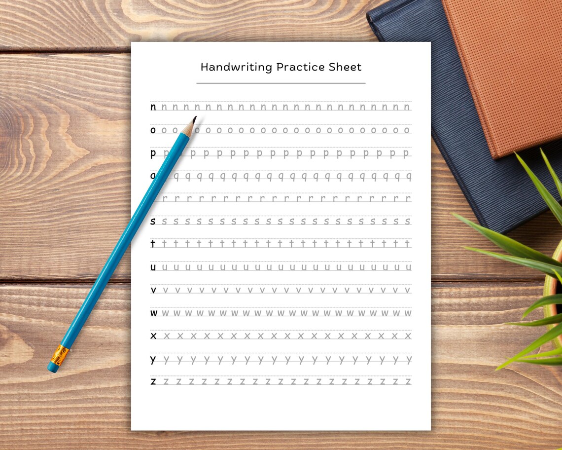 Printable Alphabet Tracing Worksheets: Handwriting Practice (PDF & PNG ...