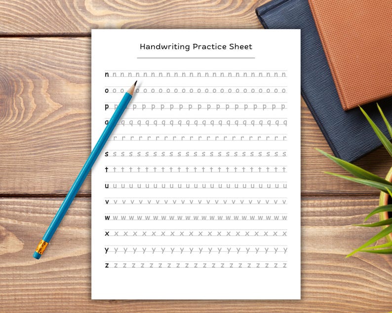 Printable Alphabet Tracing Worksheets: Handwriting Practice (PDF & PNG ...
