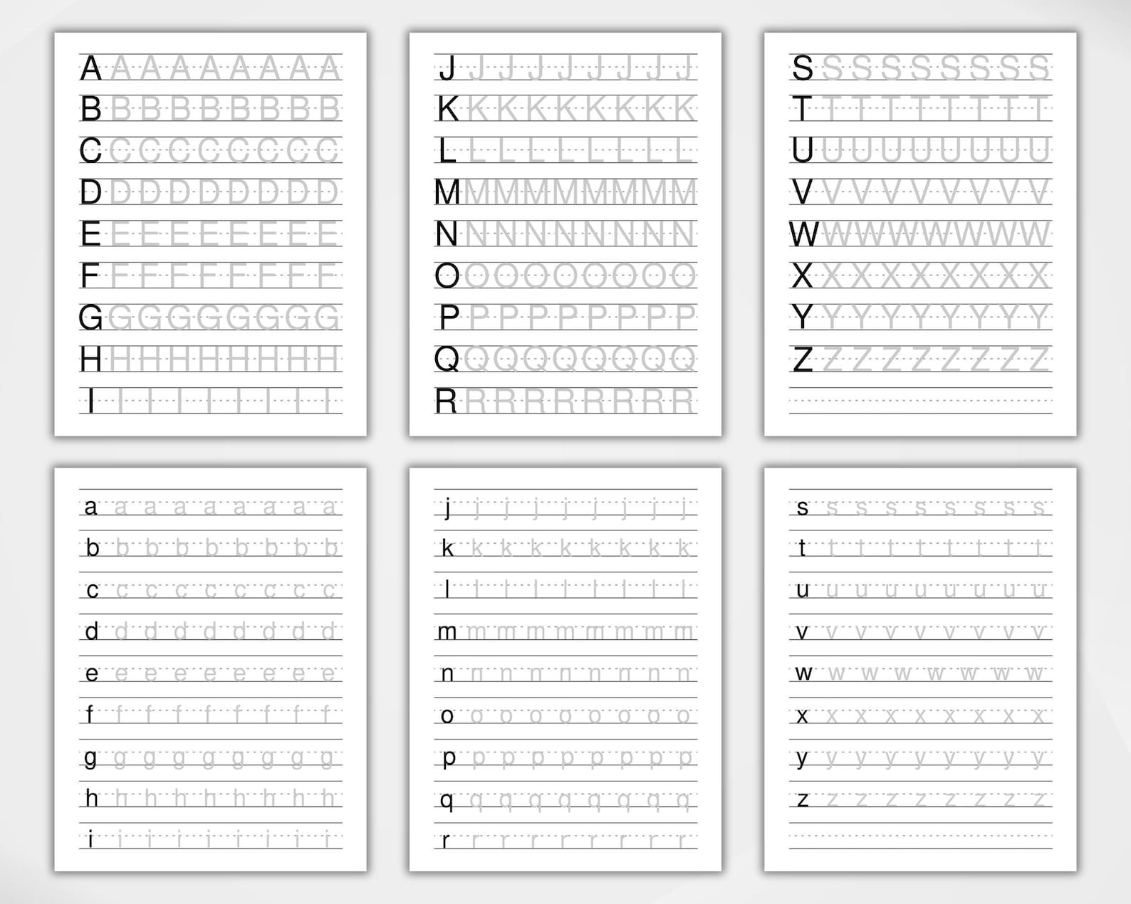 PRINTABLE Handwriting Practice Sheets. Alphabet Writing Practice. ABC ...