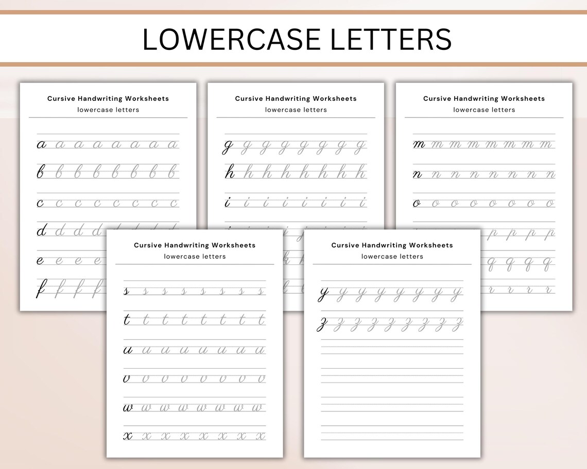 Cursive Handwriting Worksheets. Printable Cursive Worksheets. Uppercase ...