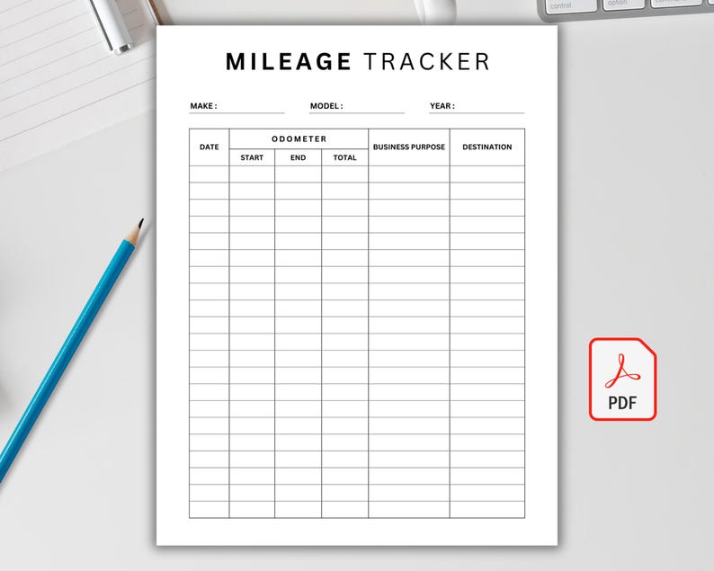 Business Mileage Tracker Printable: Car Mileage Log (PDF) - Etsy