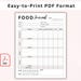 Daily Food Diary. Food Journal. Daily Calorie Tracker. Calorie Counting ...