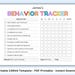 Behavior Tracker for Kids Printable. Good Behavior Chart. Behavior ...