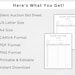 Silent Auction Template. Printable Silent Auction Bid Sheet. Silent ...