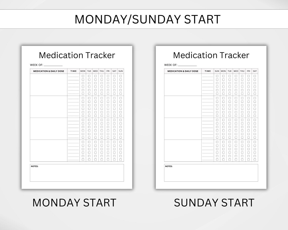 Printable Medication Log. Medication Tracker. Medication Intake ...