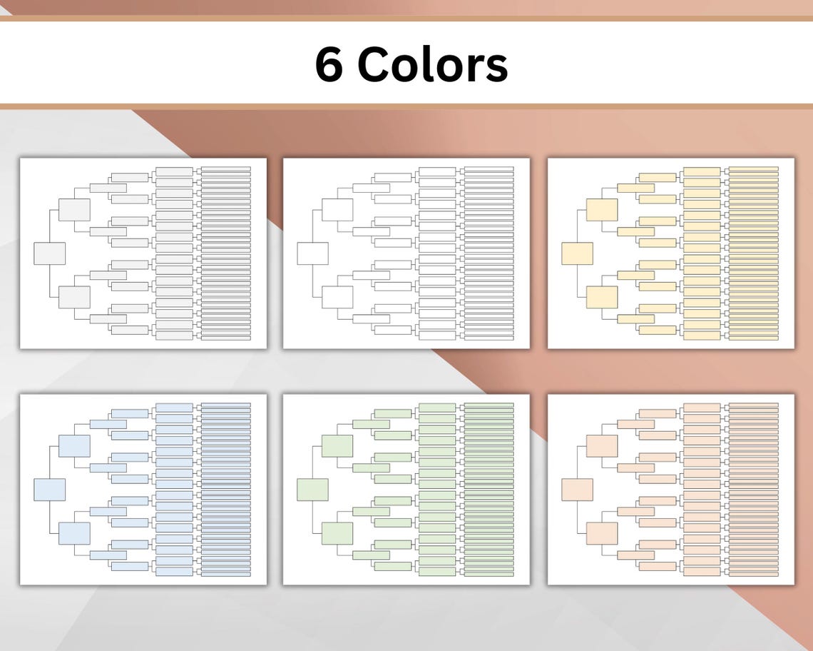 6 Generations Family Tree Chart. Printable Family Tree Templates ...