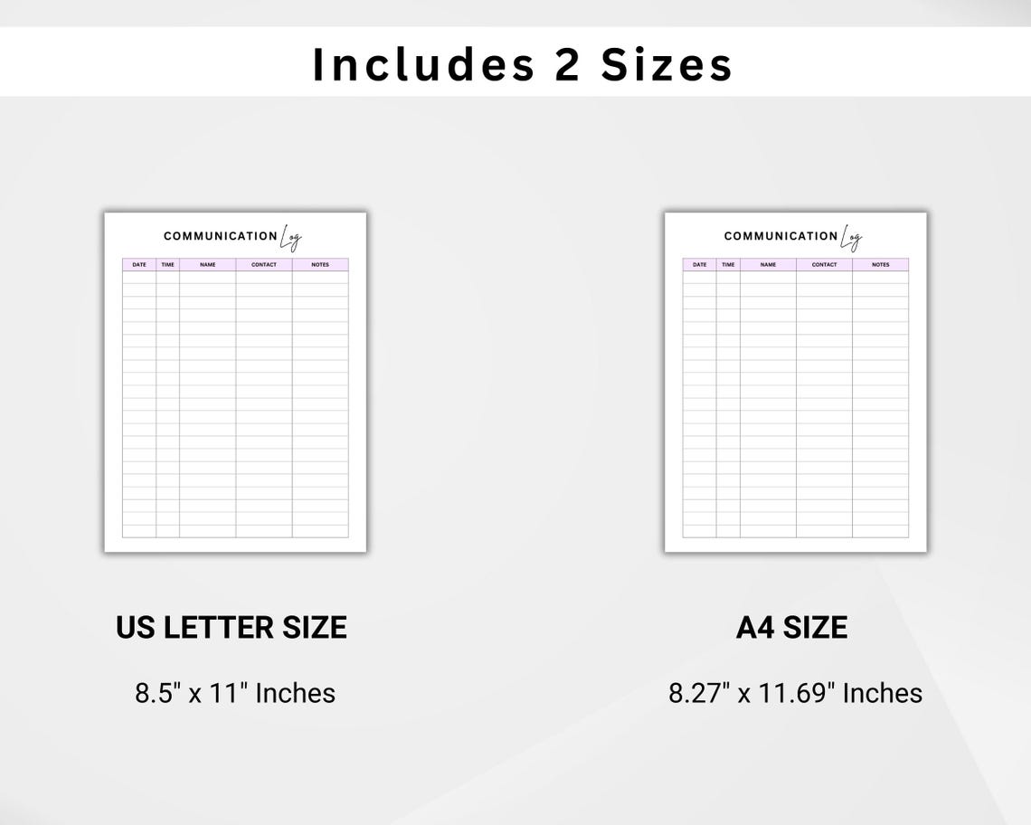 Communication Log Printable. Teacher Communication Log. Call Log PDF ...
