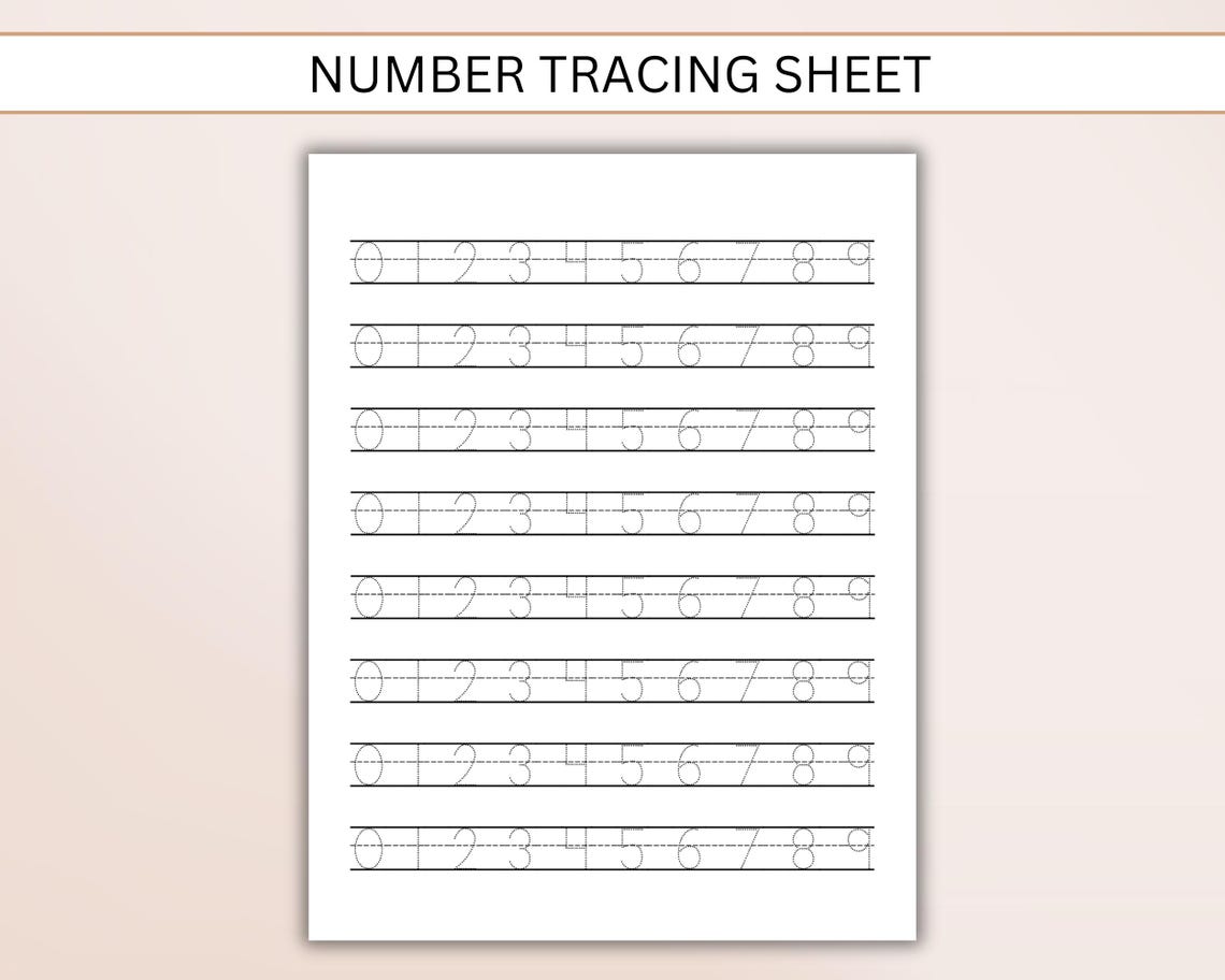 Printable Alphabet & Number Tracing Sheet Handwriting Practice Number ...