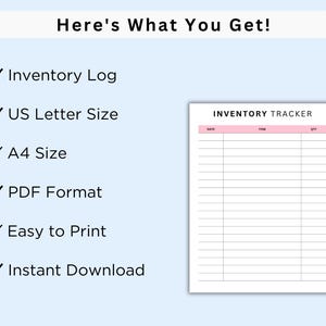 Printable Inventory Organizer. Inventory Management Form. Inventory ...