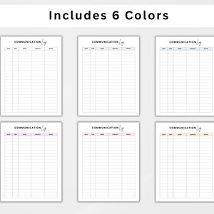 Communication Log Printable. Teacher Communication Log. Call Log PDF ...