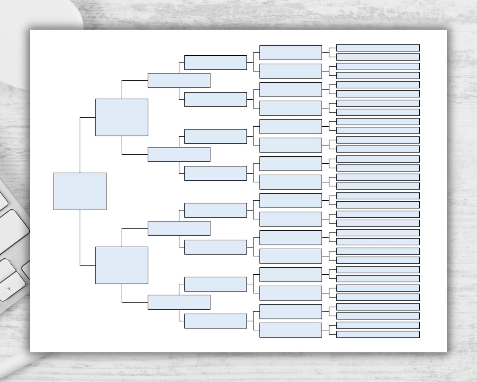6 Generations Family Tree Chart. Printable Family Tree Templates ...