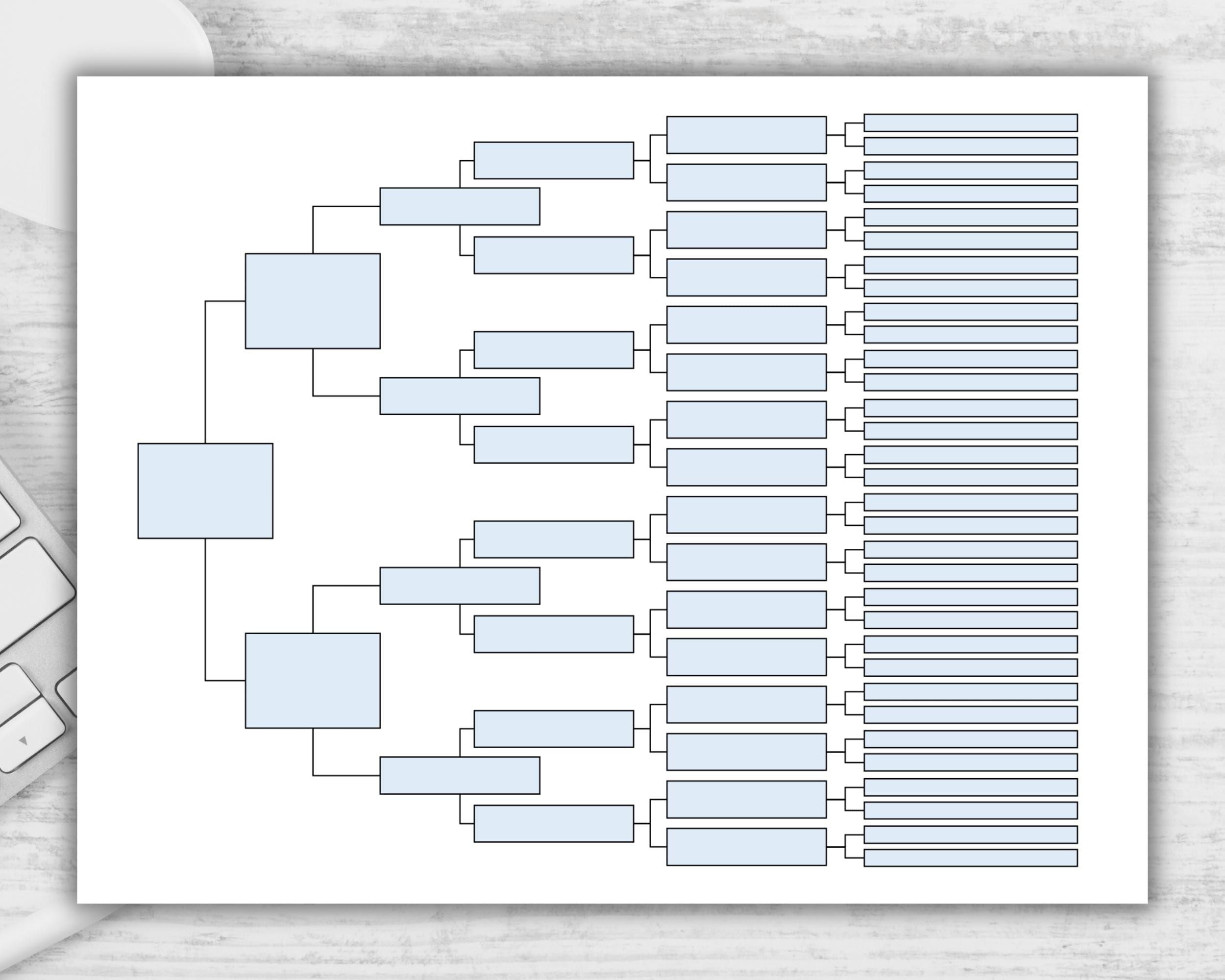 6 Generations Family Tree Chart. Printable Family Tree Templates ...
