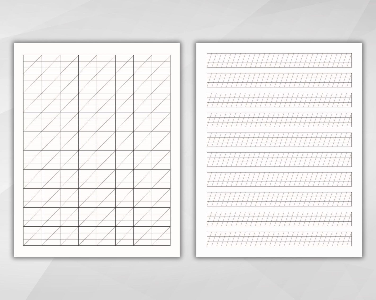 Printable Calligraphy Practice Sheets Templates. Calligraphy ...