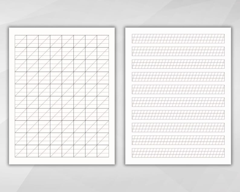 Printable Calligraphy Practice Sheets Templates. Calligraphy ...