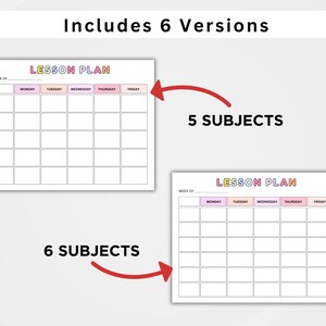 PRINTABLE Weekly Lesson Plan for Preschool Homeschool Teacher Planner ...
