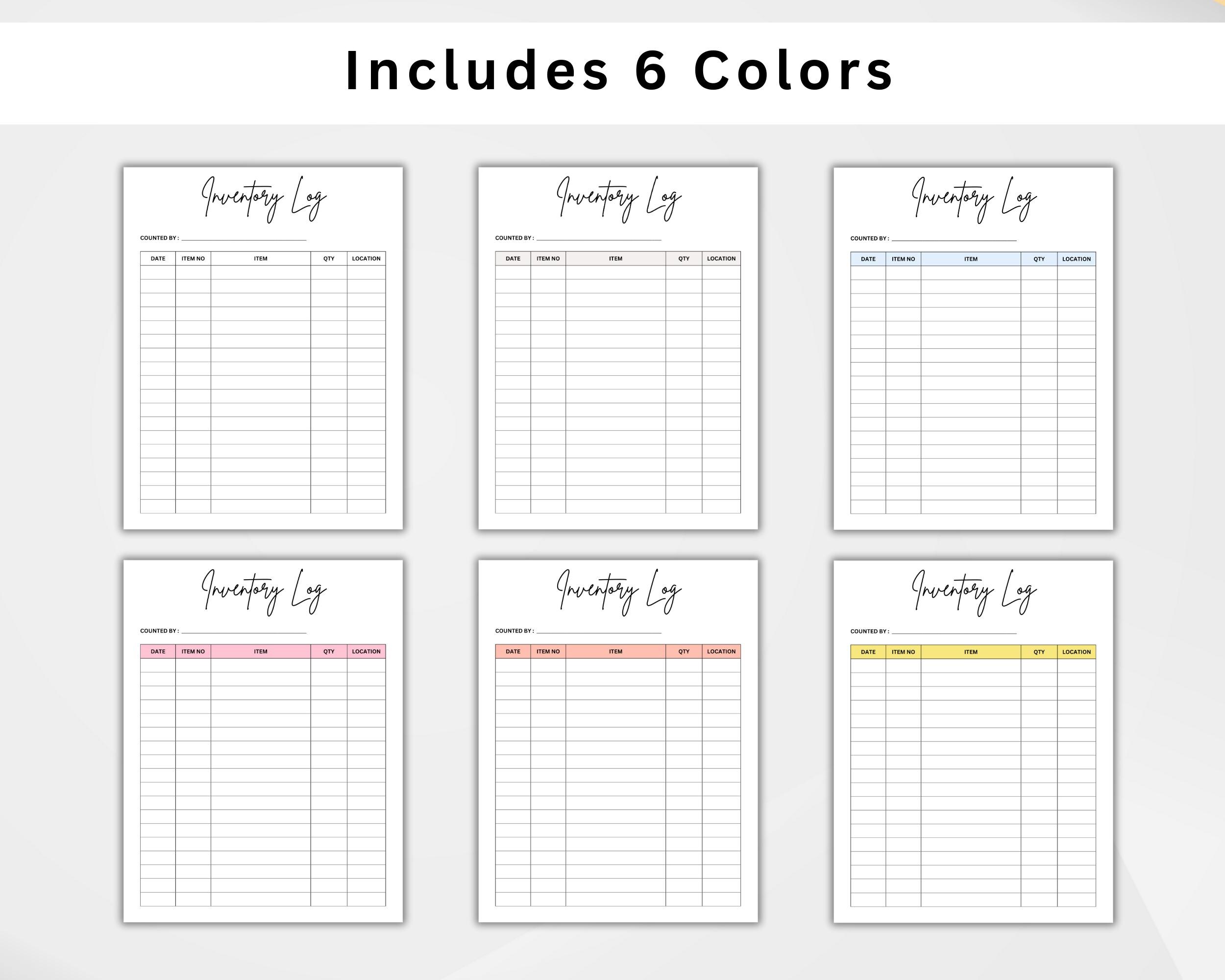 Simple Inventory Log. Simple Inventory Log for Small Business or ...