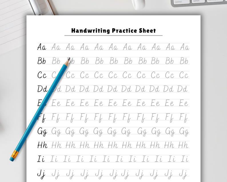 Printable Print Handwriting Worksheets. Uppercase, Lowercase Alphabet ...