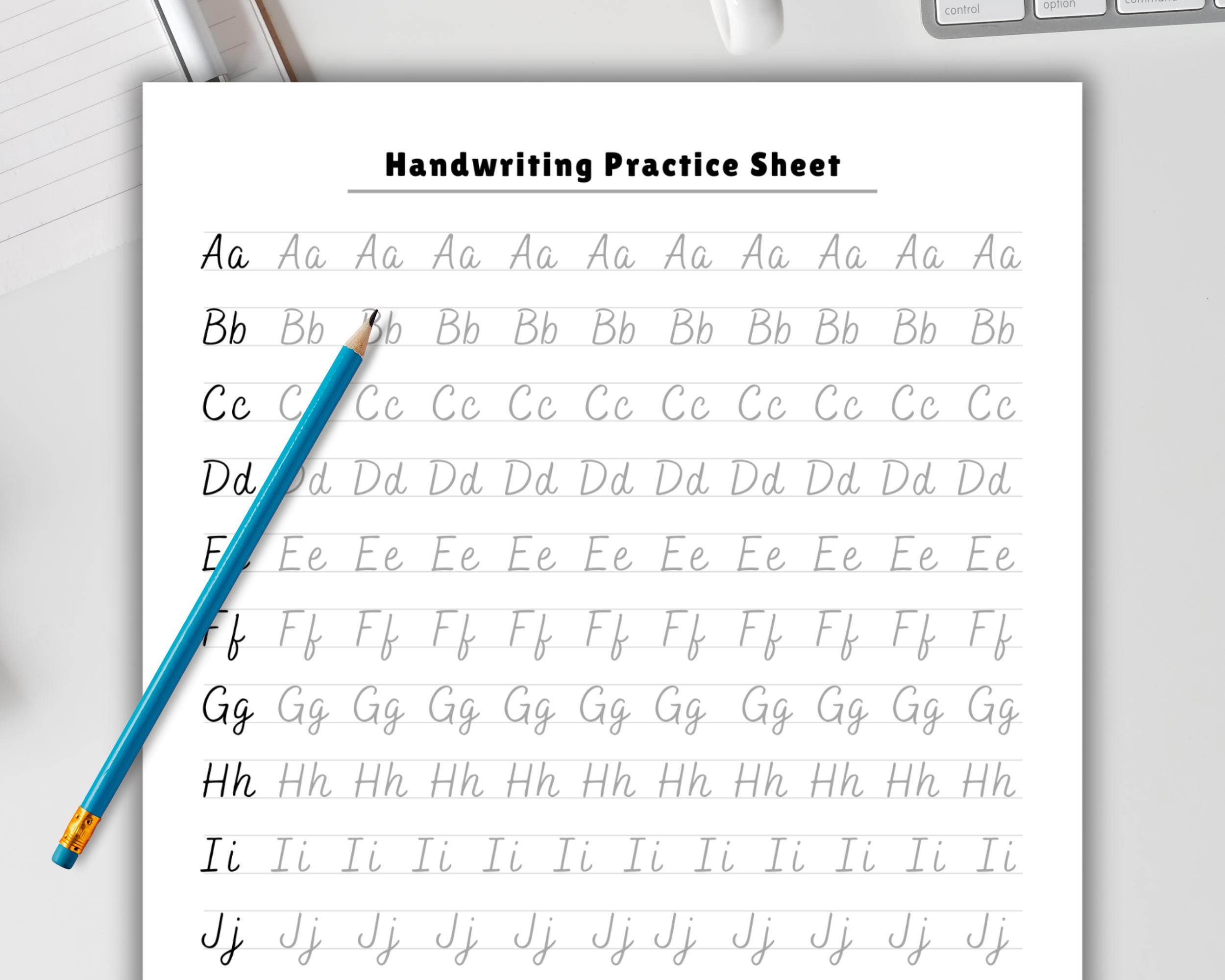 Printable Print Handwriting Worksheets. Uppercase, Lowercase Alphabet ...