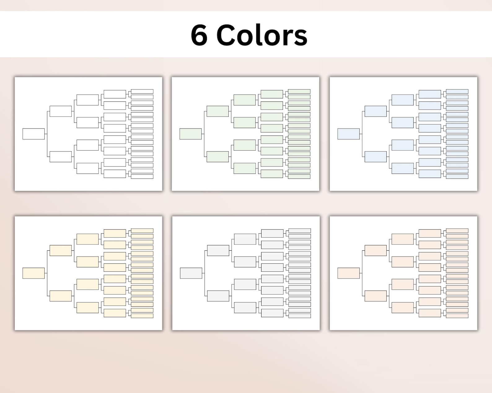 Family Tree Chart 5 Generations Printable. Editable Family Tree ...