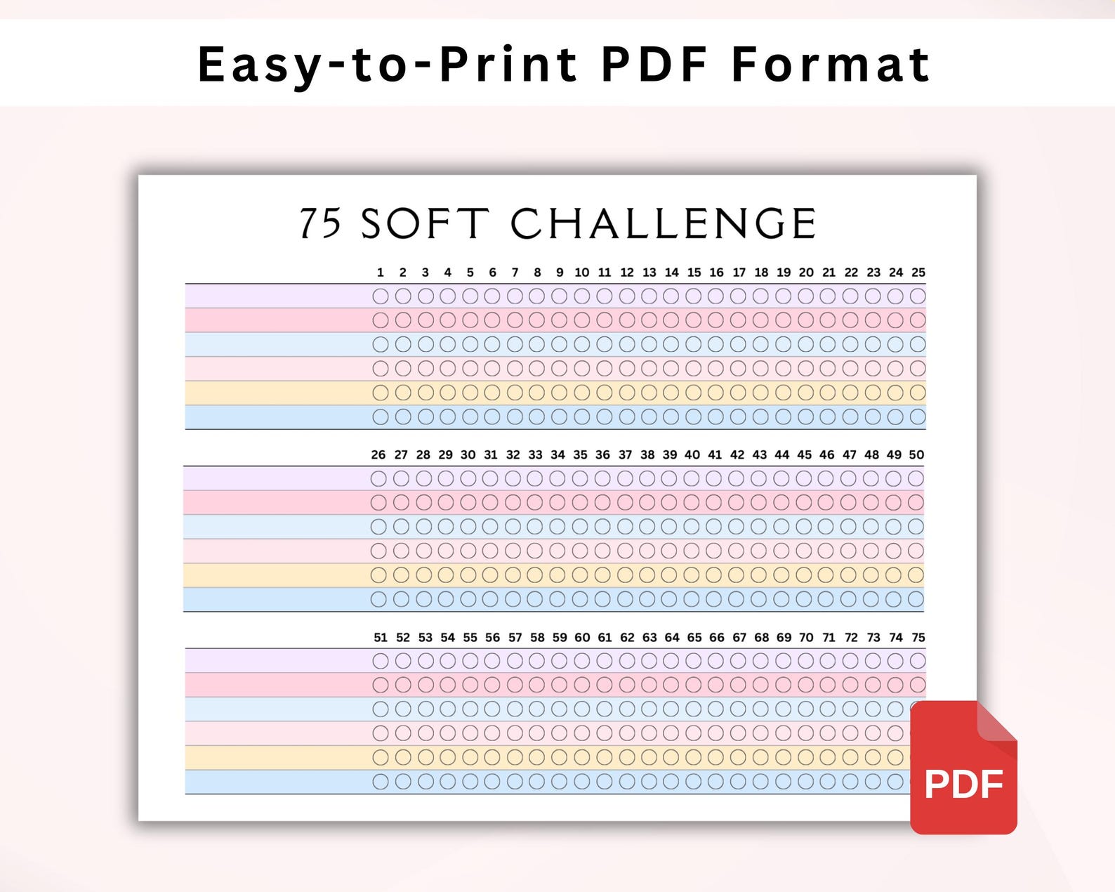 Editable 75 Soft Challenge Tracker. Printable 75 Soft Challenge Tracker ...